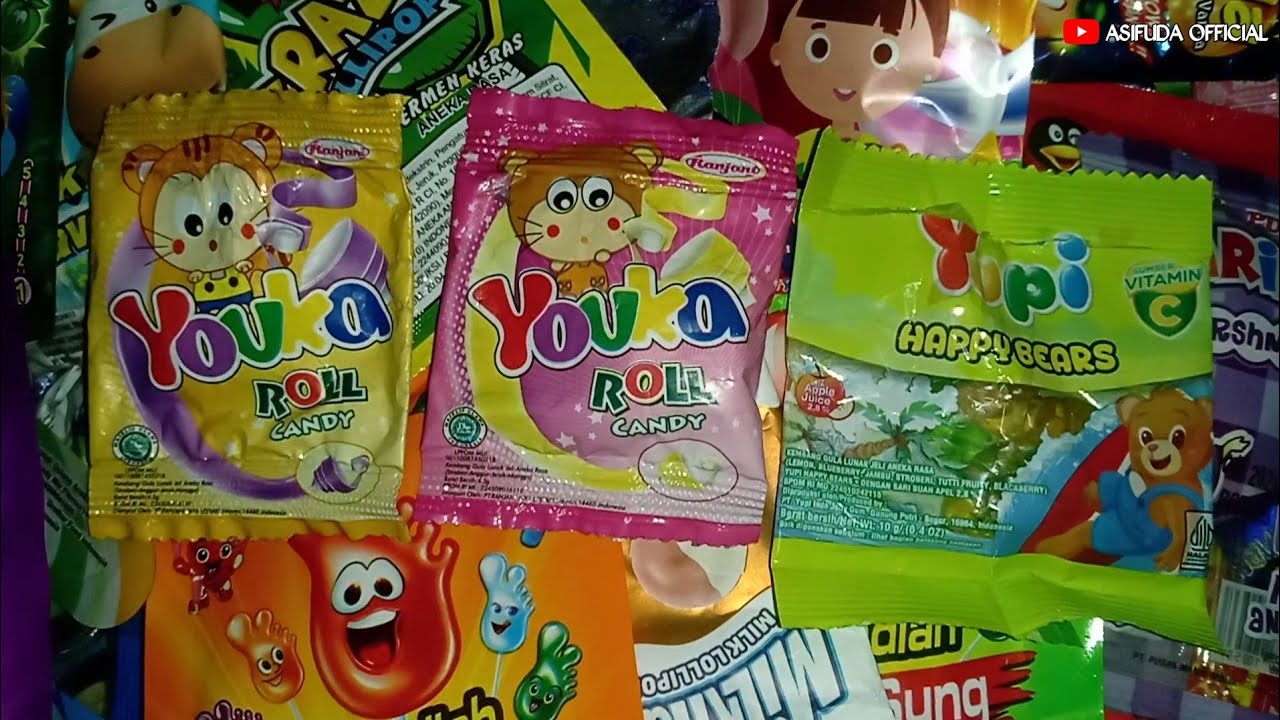 Unboxing Youka Roll Candy Grape 🍇🍇 Youka Roll Candy Mango 🥭🥭 Yupi Happy ...