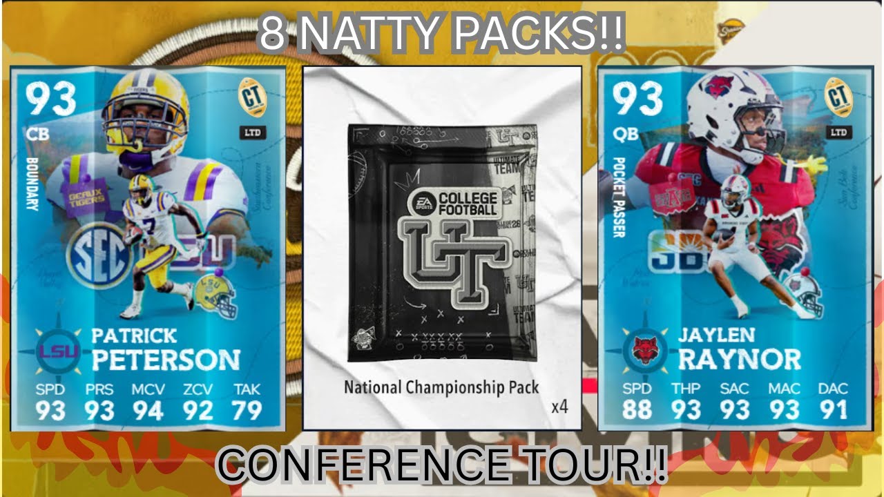 CONFERENCE TOUR AND 8 NATTY PACKS IN CFB 26 ULTIMATE TEAM!!! - YouTube