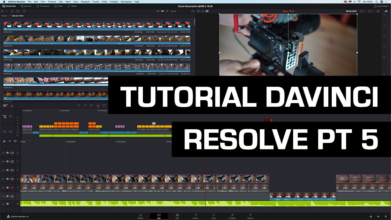 TUTORIAL Davinci Resolve - Cut Page - YouTube