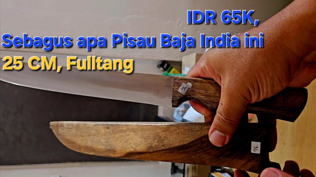 Unboxing Pisau Baja India, Langsung Asah buat cek Kemampuan Tajam - YouTube