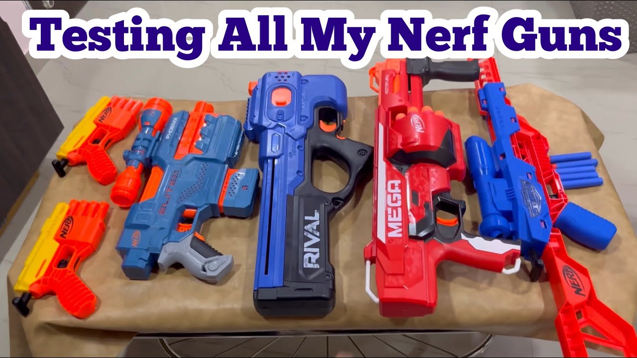 Testing All My Nerf Guns - Nerf N-Strike Mega Rotofury Blaster - Nerf ...