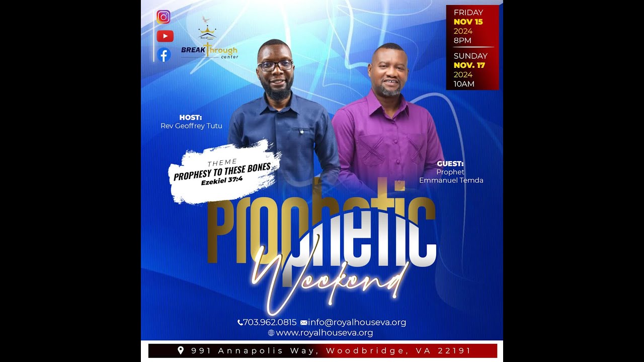 Prophetic Weekend with Prophet Emmanuel Temda || 11.15.2024 - YouTube