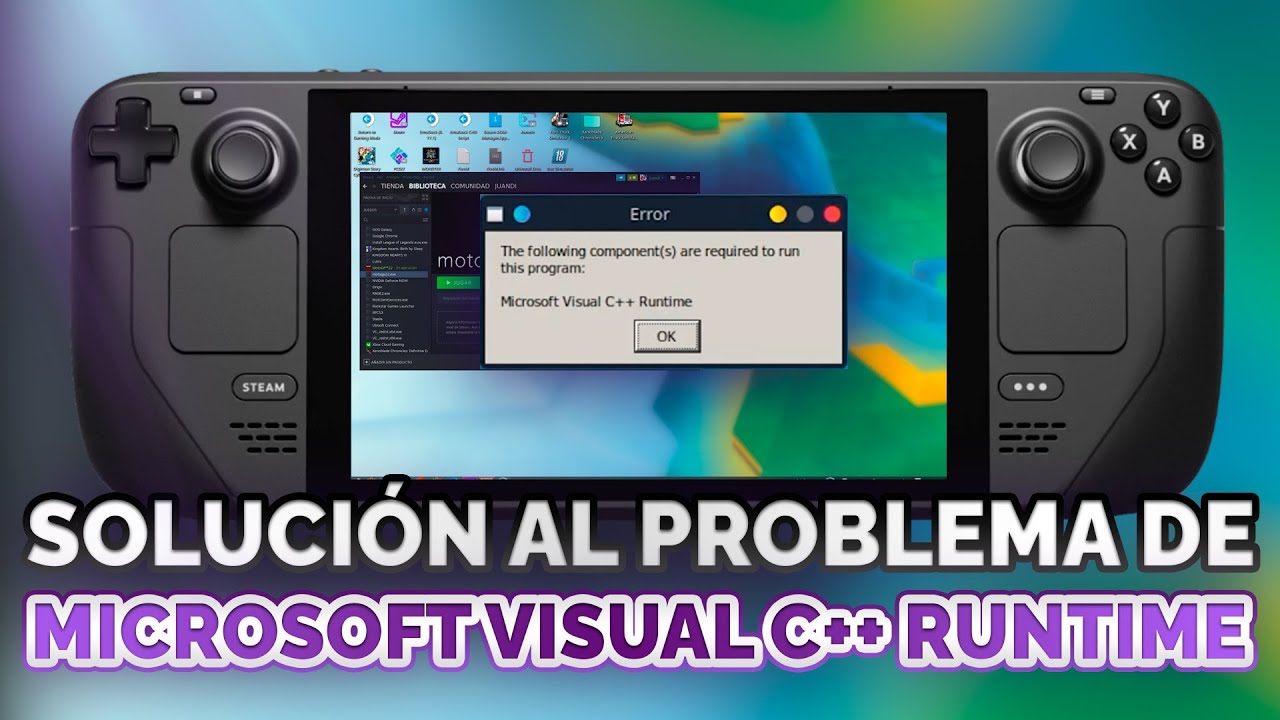 Steam Deck - solucionar el error Microsoft Visual C++ Runtime 🤔 - YouTube