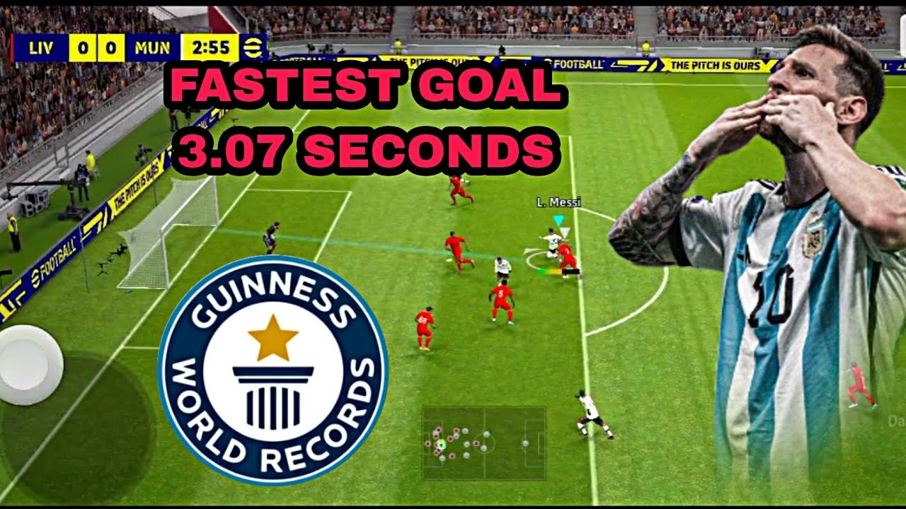MESSI WORLD RECORD - FASTEST GOAL IN EFOOTBALL 2023 🥶🇦🇷 - YouTube