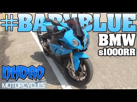 Blue BMW s1000RR motorcycle close up - YouTube