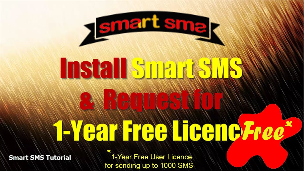 How to Install Smart SMS and Request For 1-Year Free Licence - YouTube