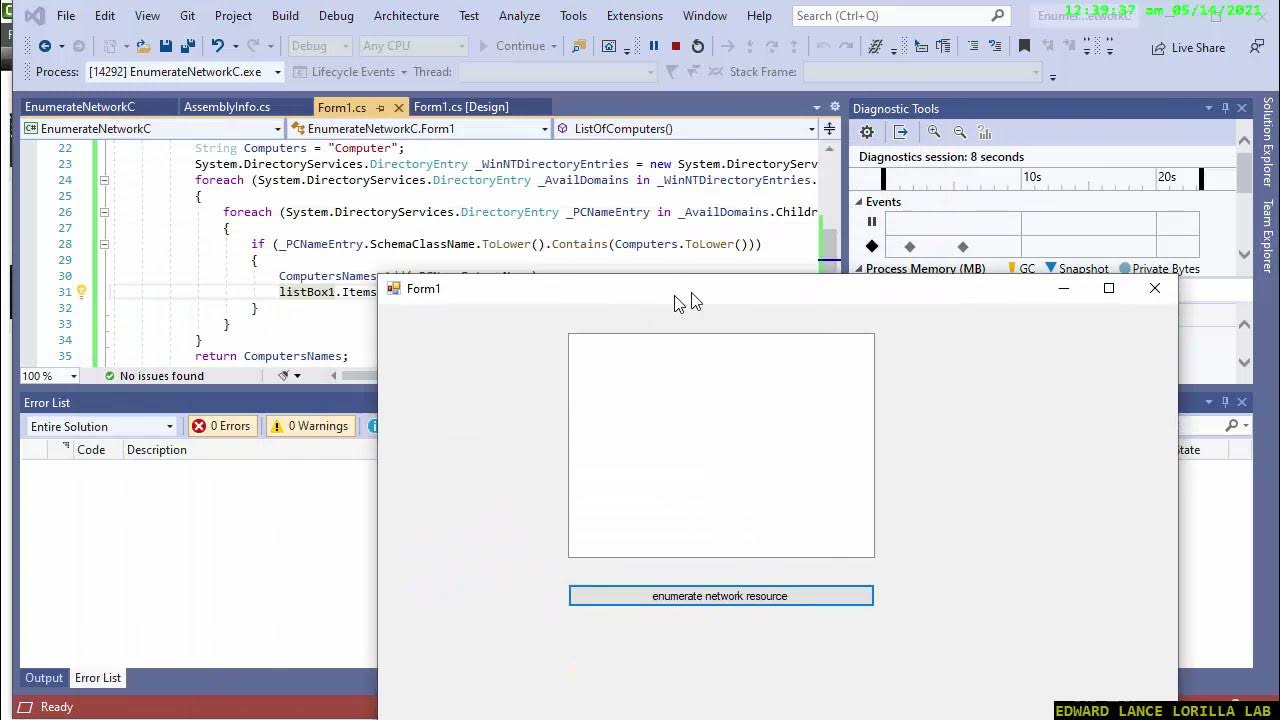 【VISUAL Csharp】Enumerate network resources - YouTube