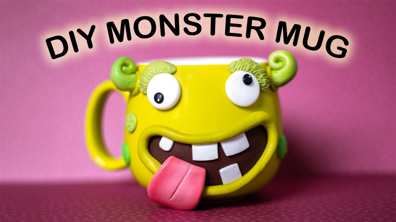 Monster Mug | DIY Polymer Clay Mug - YouTube