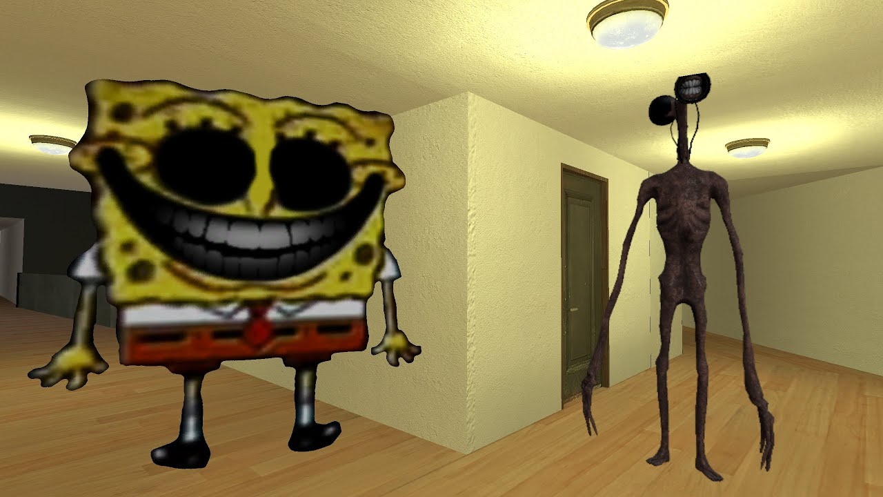 Siren Head And Scary Spongebob Nextbot Gmod - YouTube