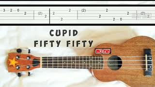 Cupid Fifty Fifty Slow Easy Melody Fingerpicking Fingerstyle ukulele ...