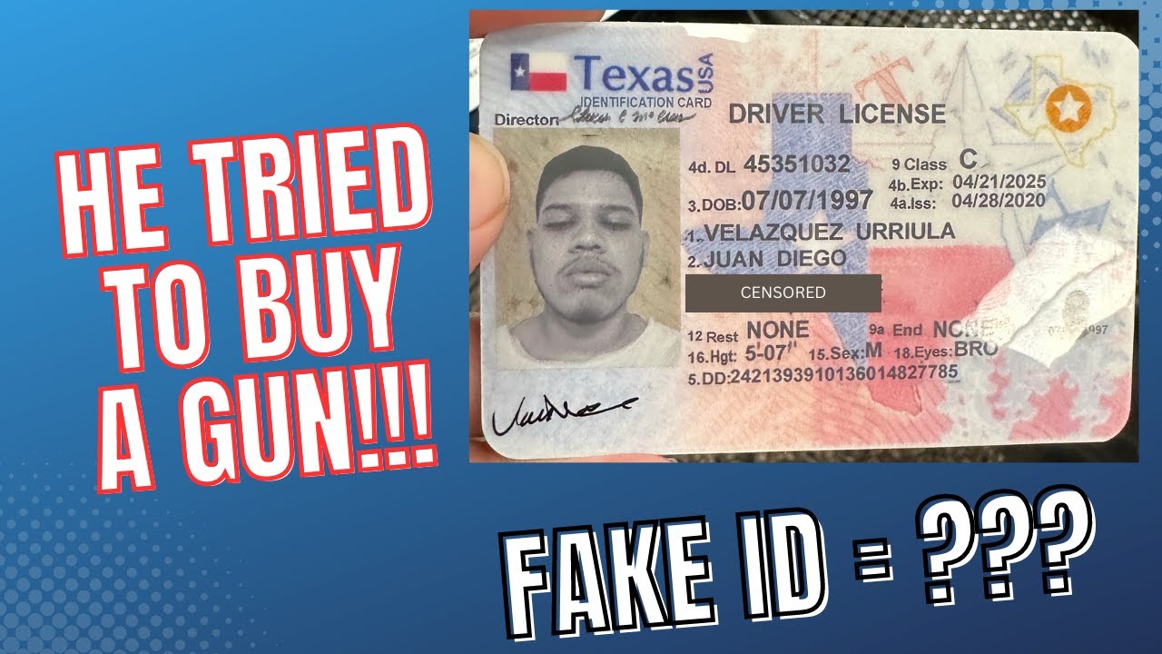 FAKE ID to Buy a GUN (Or...trying to) #guns #firearms #atf - YouTube