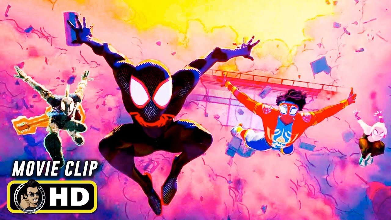 SPIDER-MAN: ACROSS THE SPIDER-VERSE Bridge & Bus Action Scene (2023 ...