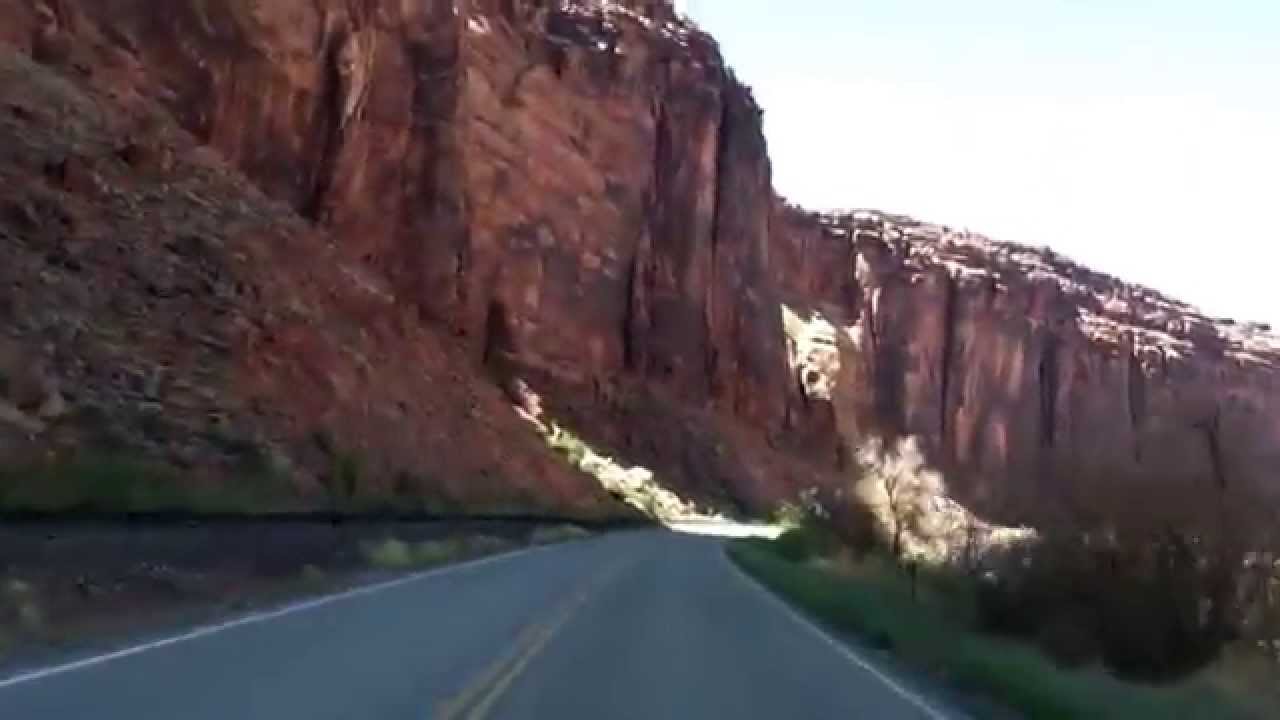 Driving down Potash Road near Moab, UT - YouTube