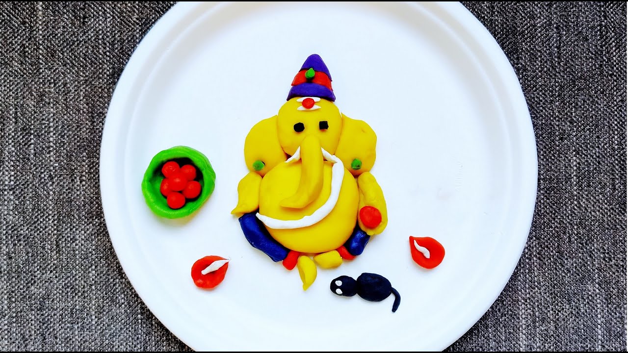 DIY eco friendly Ganpati | Easy Ganesh idol making process at home ...
