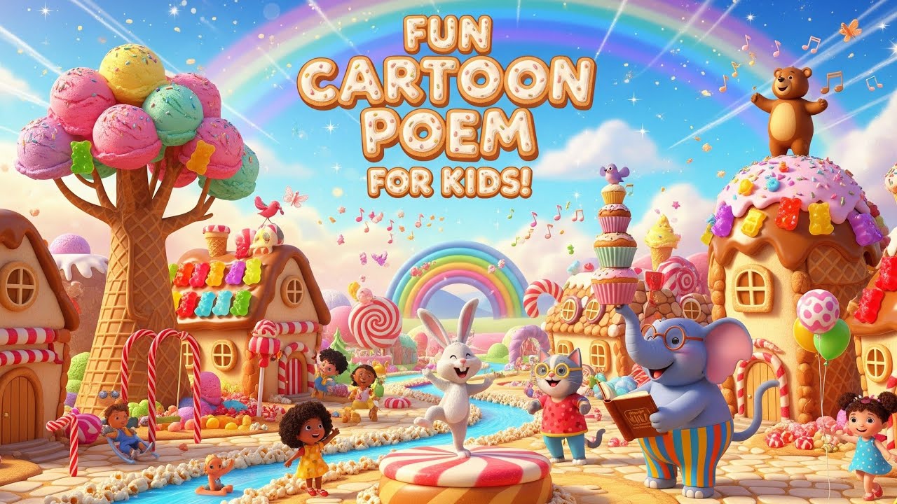 "Chalo Chalo Mazedar Cartoon Poem for Kids | Ice Cream Tree, Chocolate ...