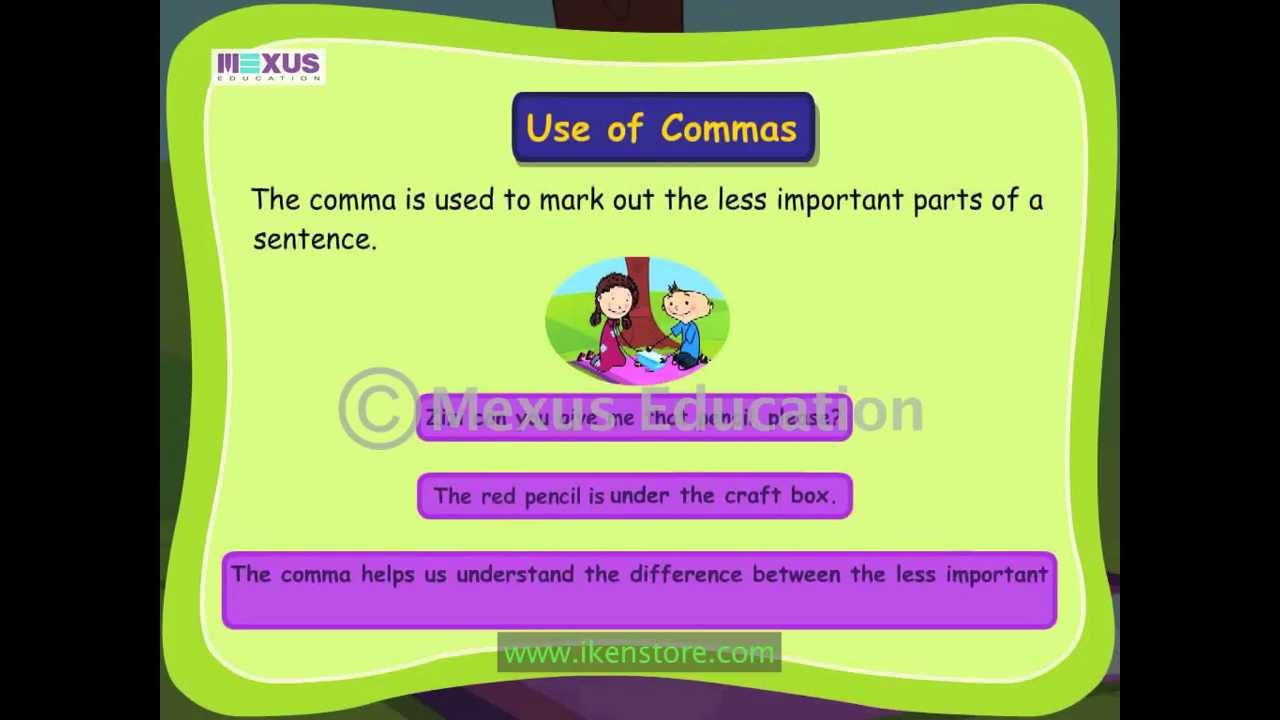 Use of Punctuation - Commas | English Grammar | iken | ikenedu ...