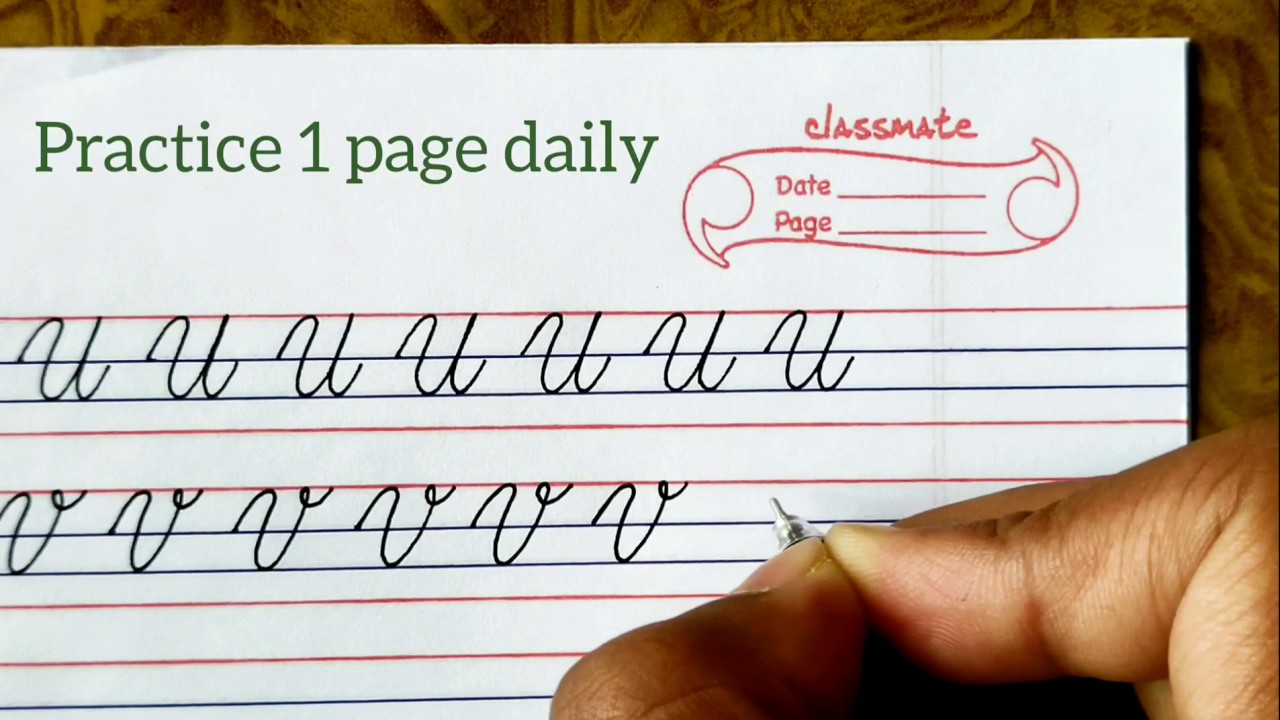 |Cursive writing| For Beginner |How To Write Capital and Small Alphabet ...