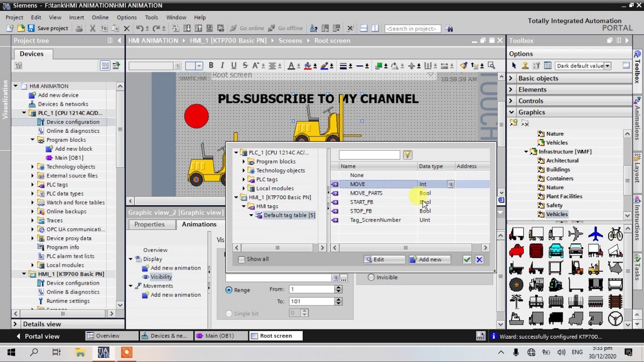 HOW TO CREATE HMI SCREEN ANIMATION USING TIA PORTAL - YouTube