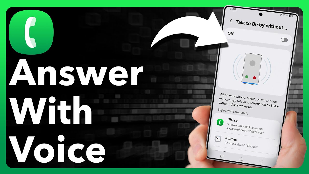 How To Answer Calls With Voice On Samsung Phone - YouTube
