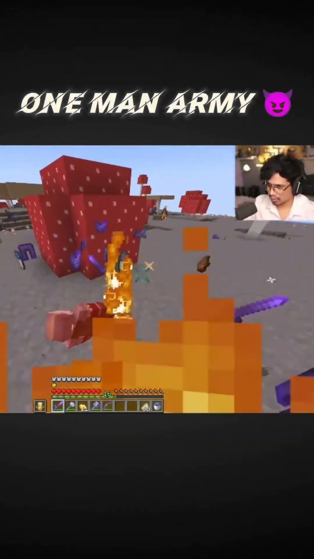 Gamer fleet one man army 😈//minecraft shorts 💪🏿#gamerfleet #minecraft # ...