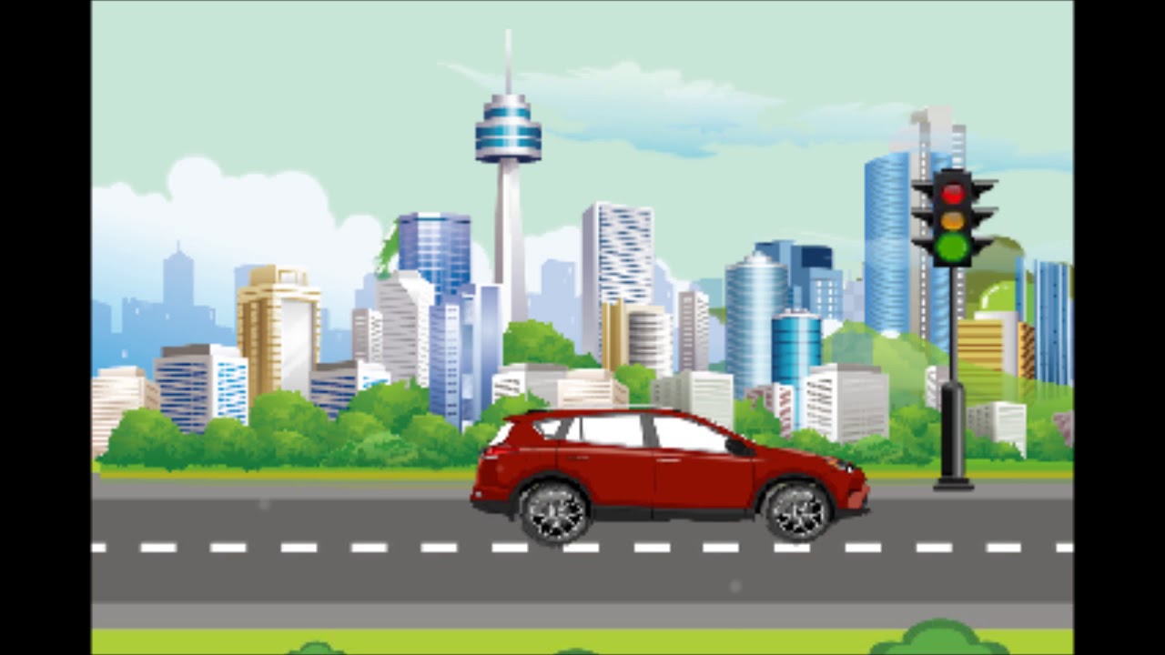 After effects car animation with traffic lights - YouTube