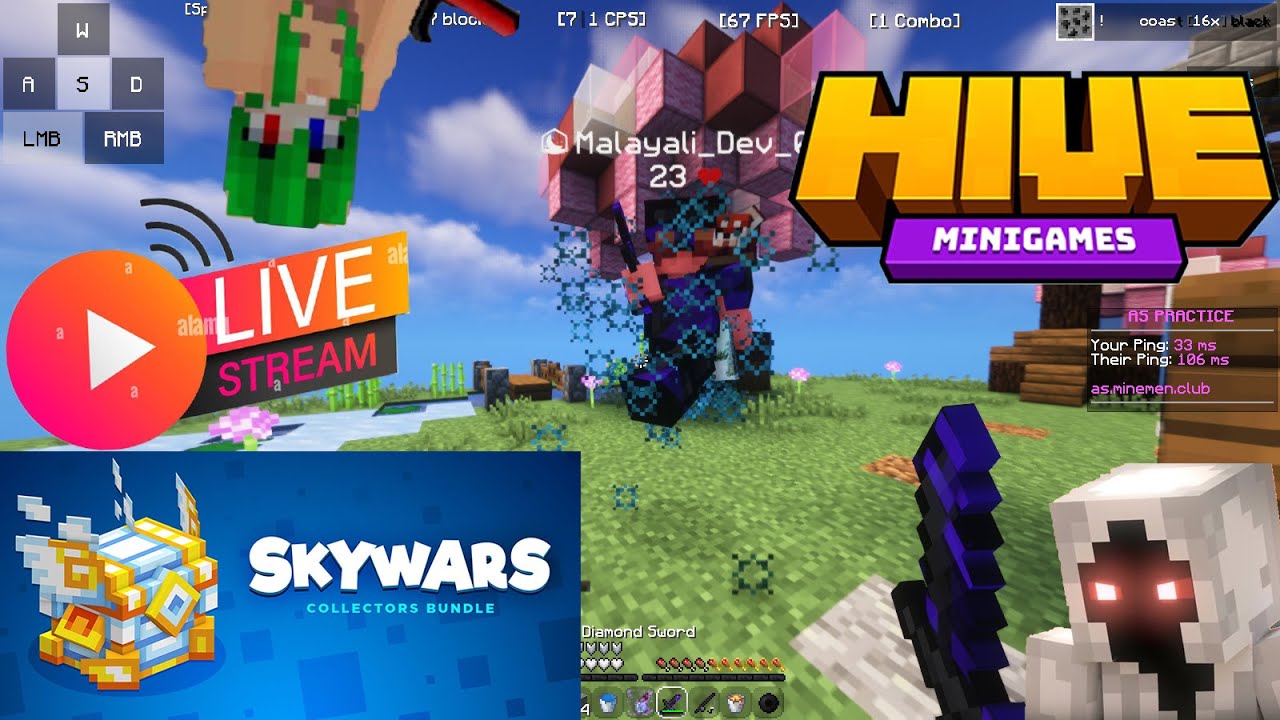 ไลฟ์สด Minecraft SkyWars Duos The Hive Server Bang303Gamer & MC BASKUNG ...