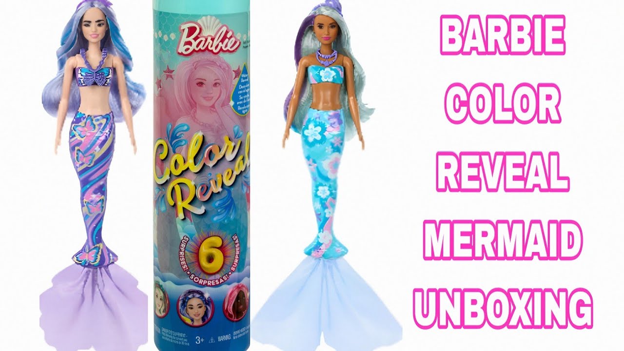 Barbie Color Reveal Mermaid 🧜‍♀️ Unboxing + Review - YouTube