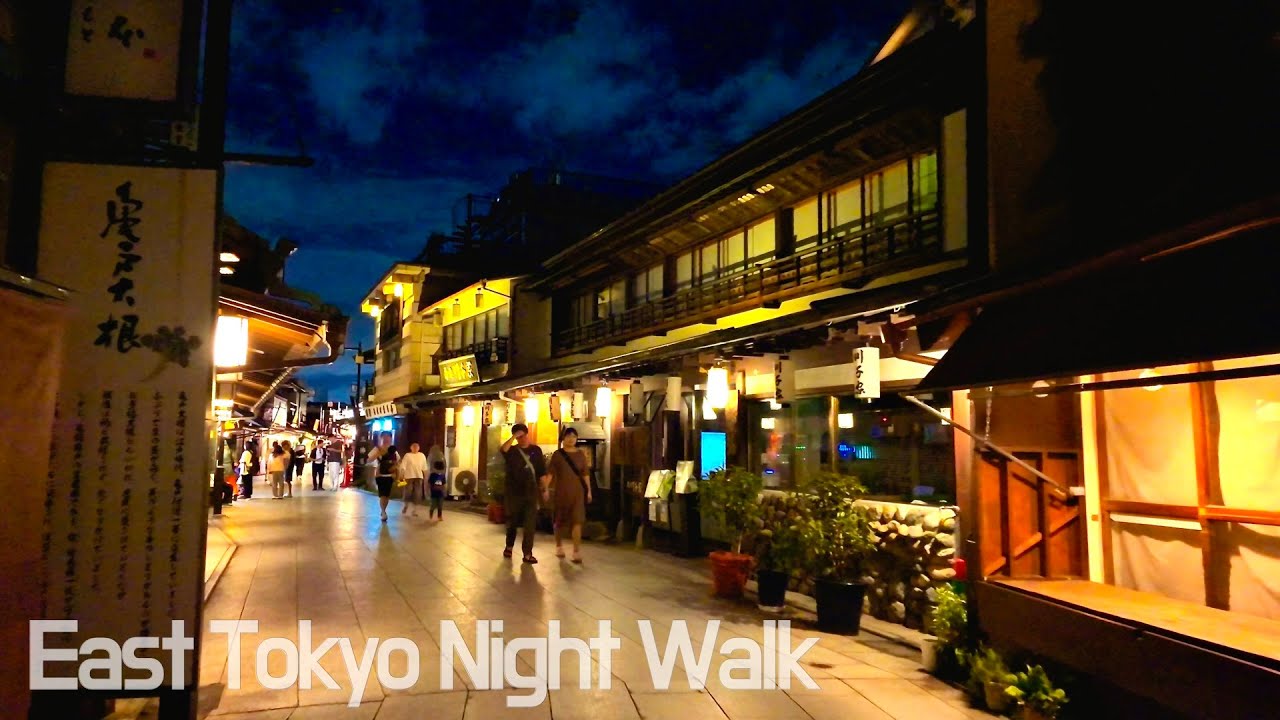 [4K/HDR]Night Walk in East Tokyo’s Old Townscape: Exploring Historic ...