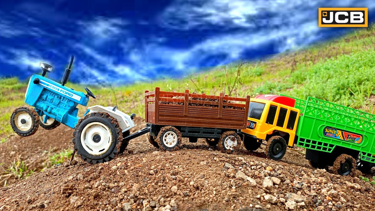 jcb Loading Mud ford Tractor Trolly Tipper Truck Tractor Video Mini ...