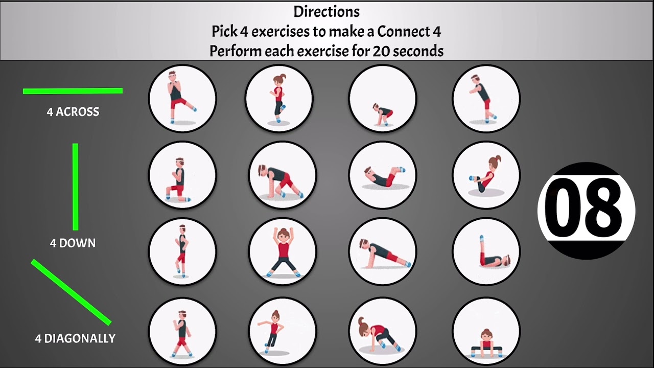 Connect 4 Fitness Activity - YouTube