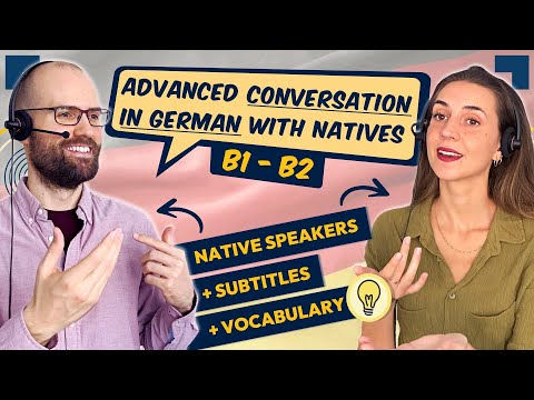Gespräch auf Deutsch B1 - B2 für Fortgeschrittene 🔥🎓 | Verbessere dein Leseverstehen + Hörverstehen!