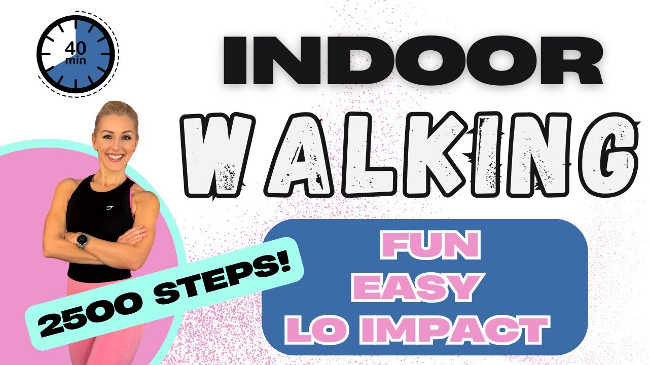 🚶‍♀️ Easy Indoor Walking Workout | 20 Minutes to Music - YouTube