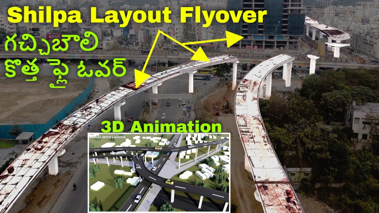 #Gachibowli New #Flyover │ Shilpa Layover Flyover │ #Hyderabad latest # ...