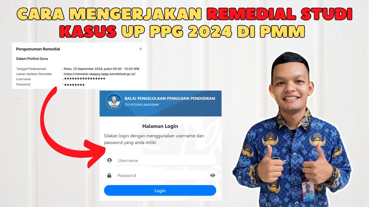 Cara Mengerjakan Remedial Studi Kasus UP PPG 2024 Di PMM - YouTube