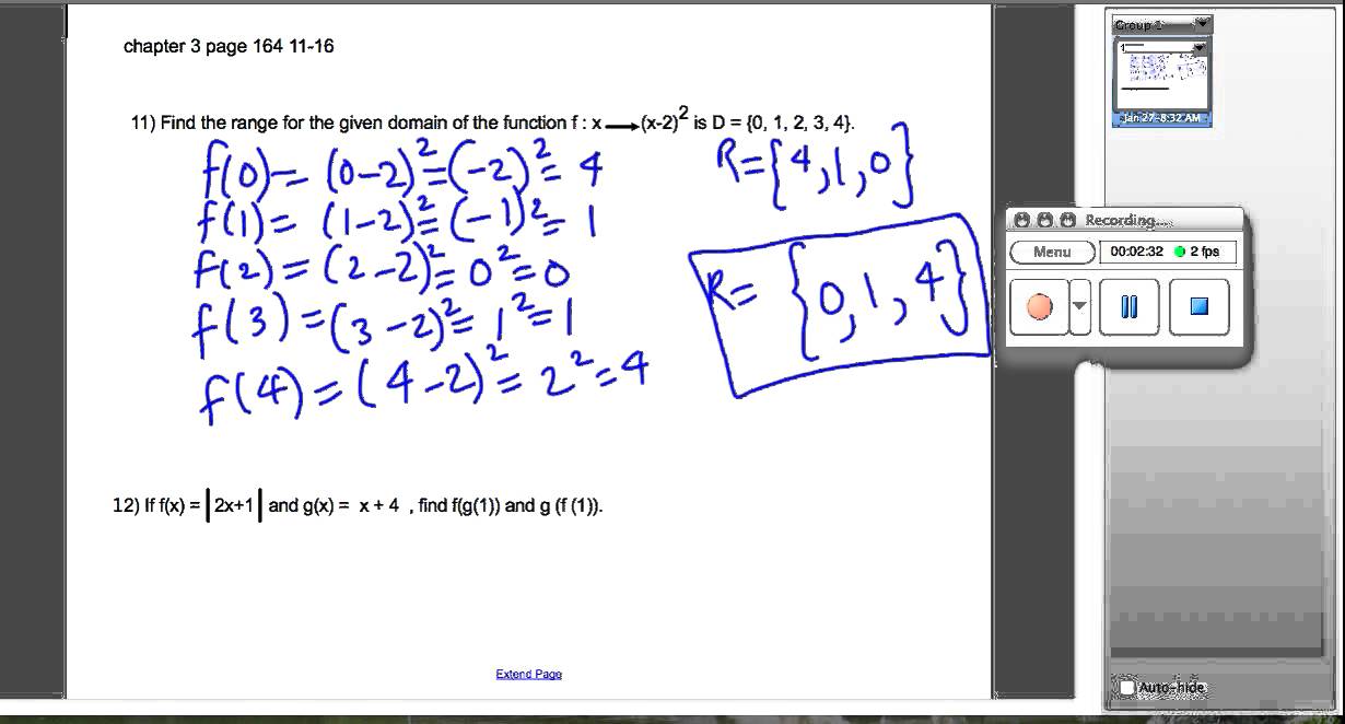 Given Domain Find Range Evaluate F g x And G f x Composite