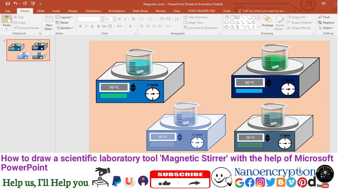 How to draw a scientific laboratory tool 'Magnetic Stirrer' with the ...