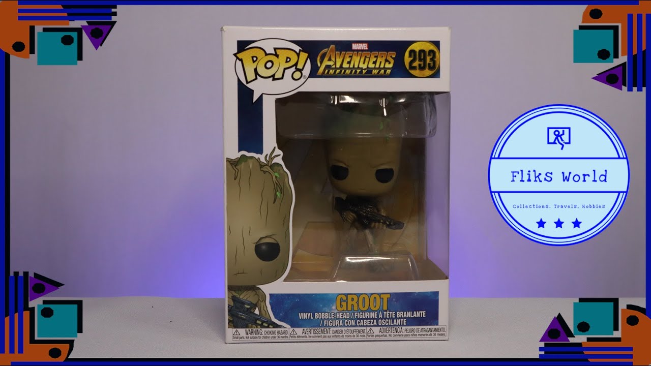 Funko Pop! #293 - Avengers : Infinity War - Groot (Gun) [65 ...