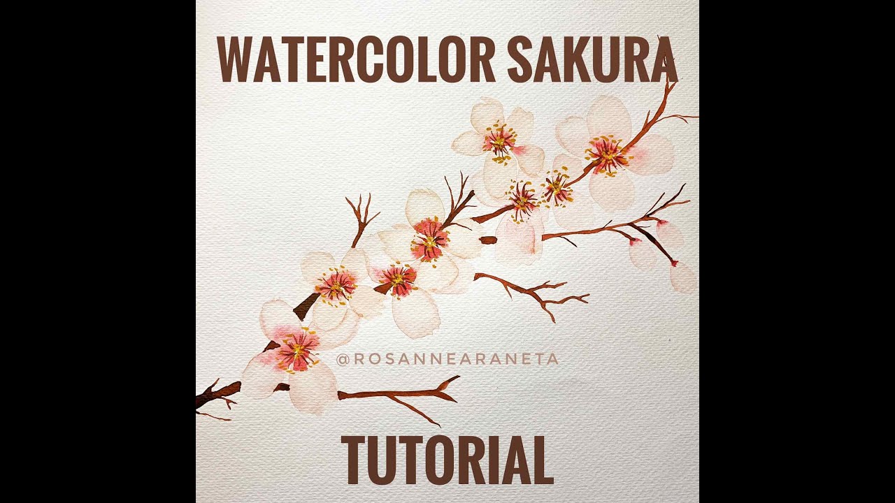 WBR FB PAINTING TUTORIAL How To Paint Sakura/Cherry Blossoms - YouTube