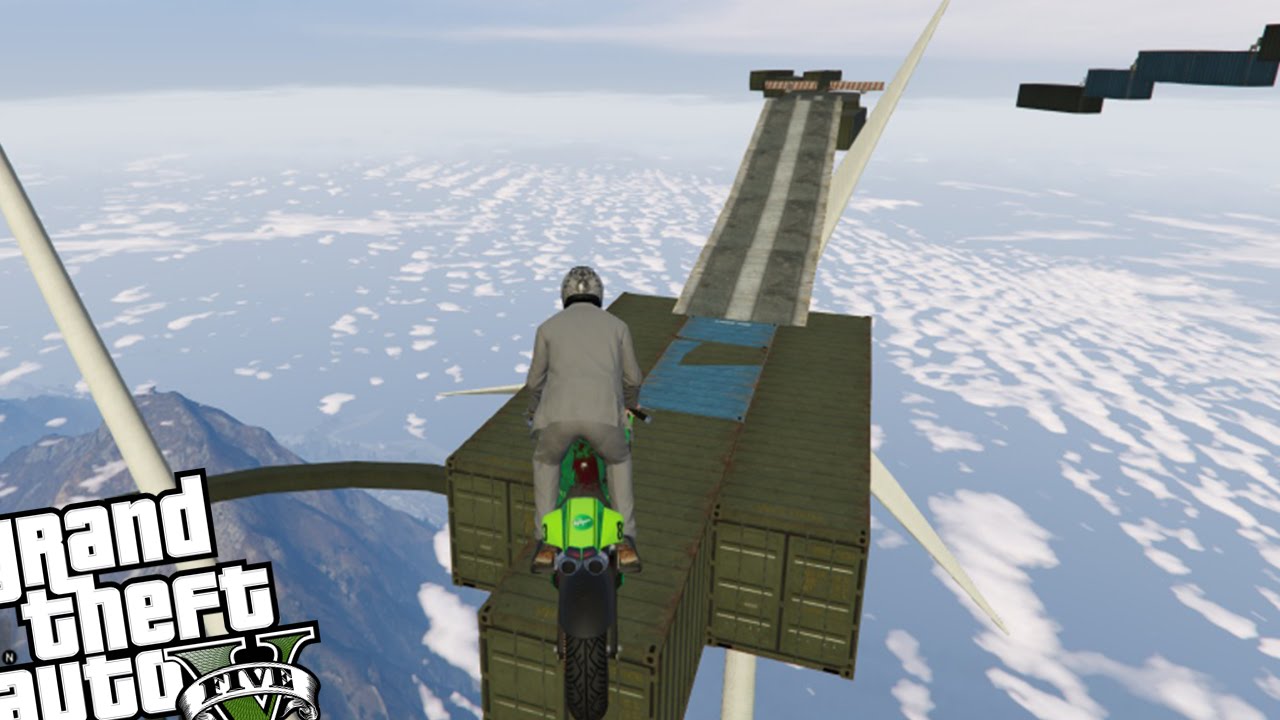 GTA 5 PC Mod's - Hard Motorcycle Challenge Course MOD - YouTube