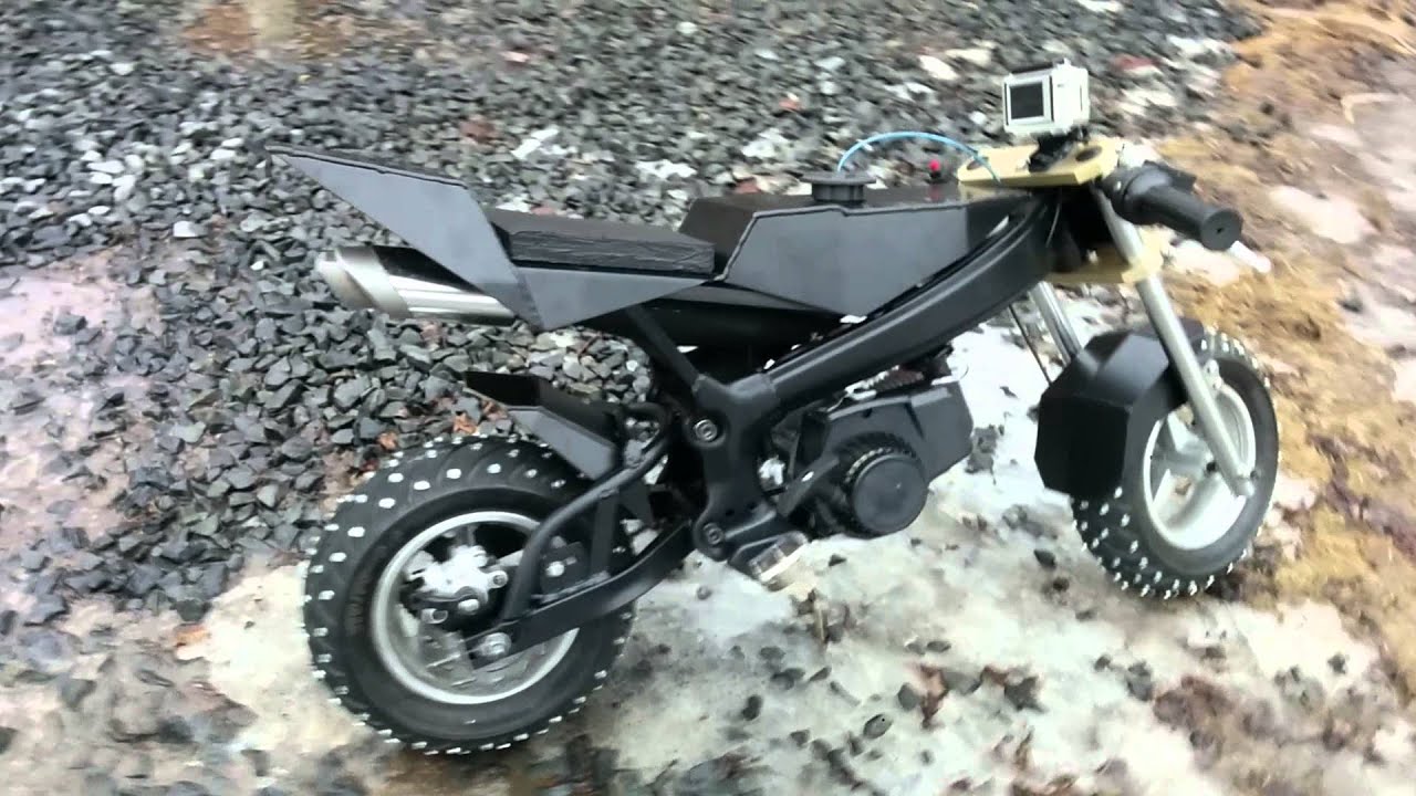 Custom Ice Racing Pocket bike - YouTube
