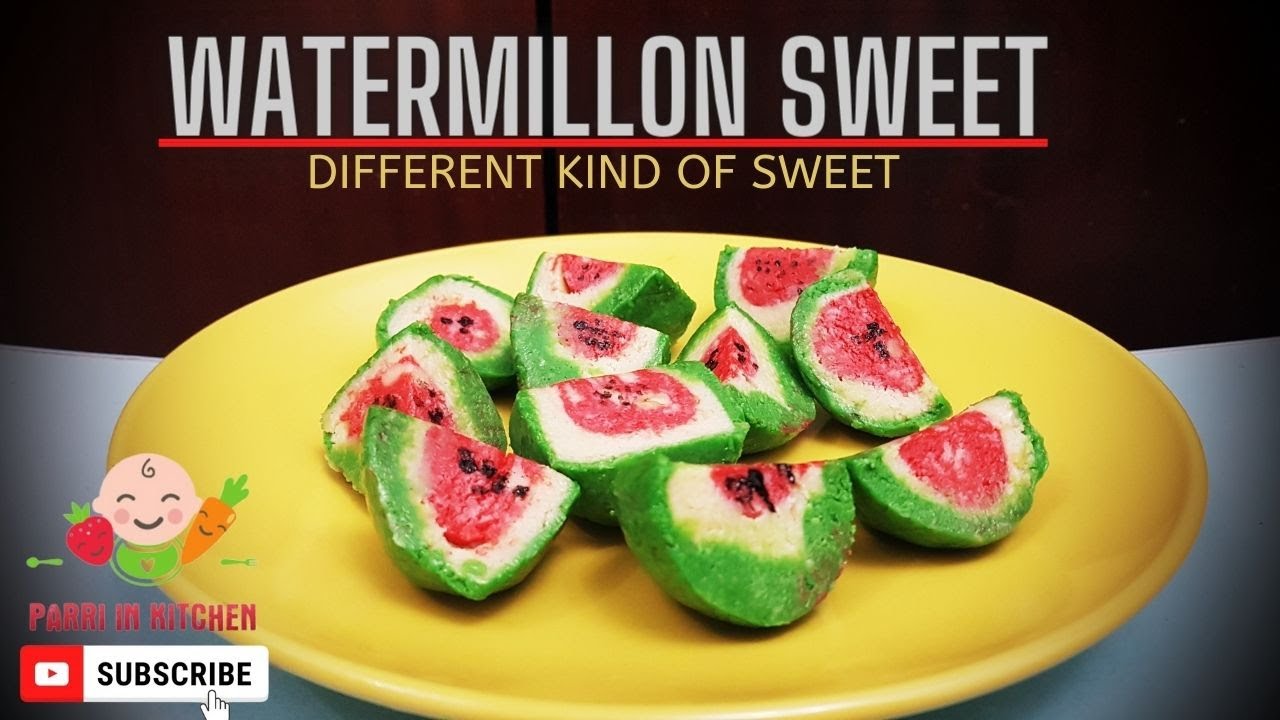 Mini Watermelon Shape Sweet Very Easy and Simple | Watermelon Shape ...