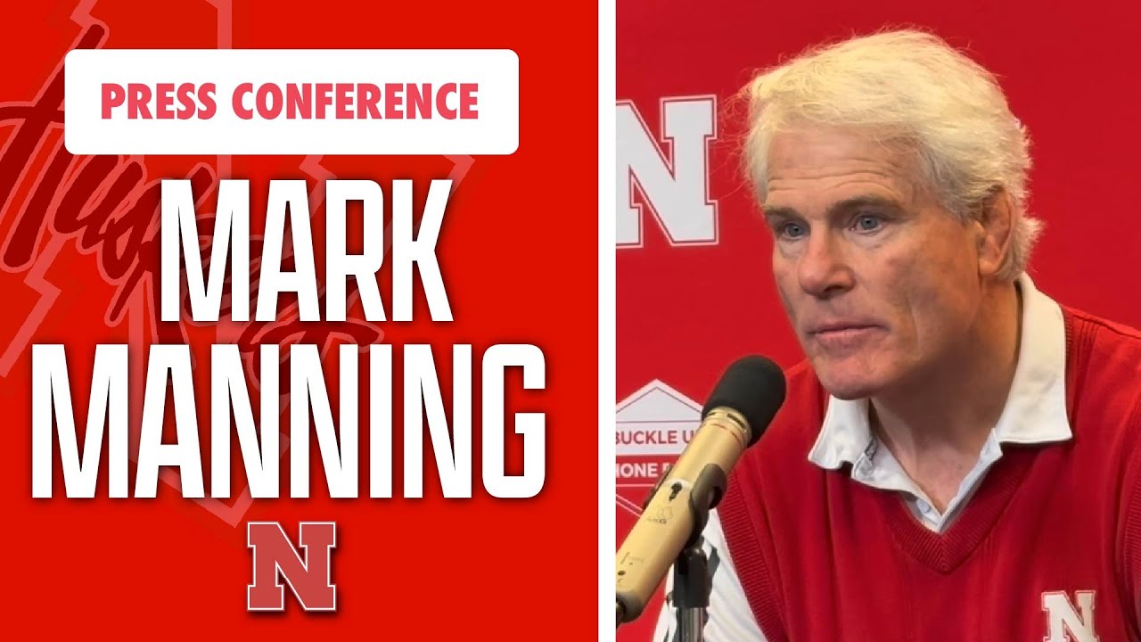 Nebraska wrestling head coach Mark Manning meets with media after 22-12 ...