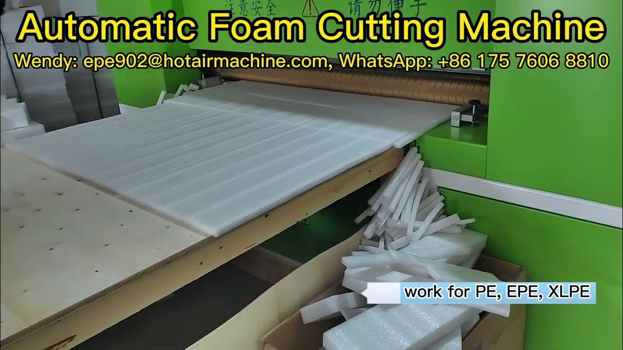 Automatic Foam Cutting Machine for PE EPE XPE XLPE Foam Sheets / Rolls - YouTube