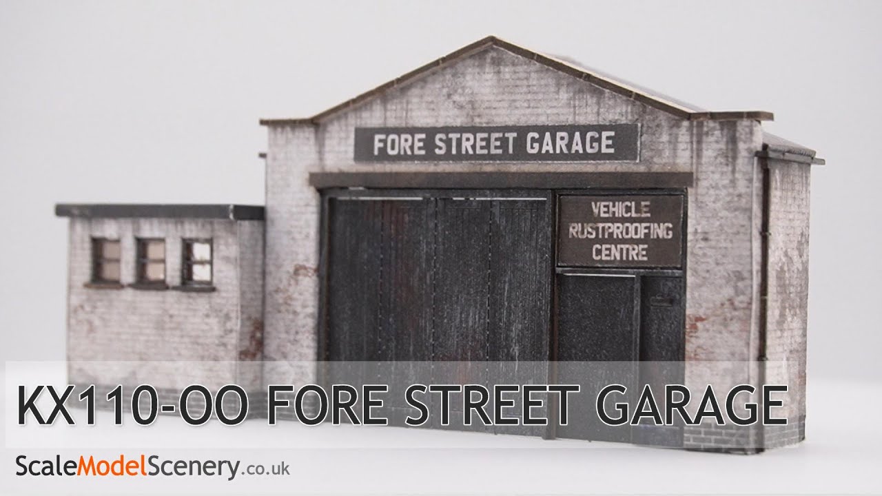 KX110-OO Fore Street Low Relief Garage Laser-Cut Kit from Scale Model ...