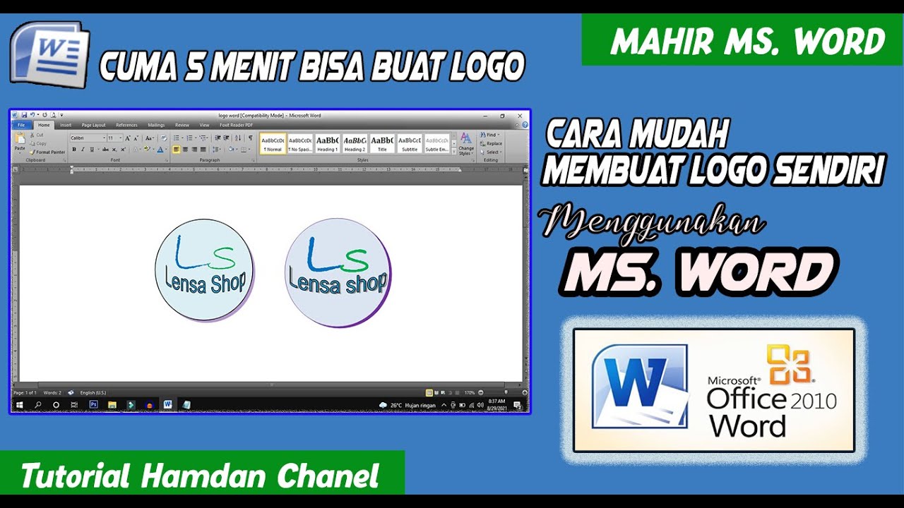 Cara Mudah Membuat Logo menggunakan Ms. Word - YouTube