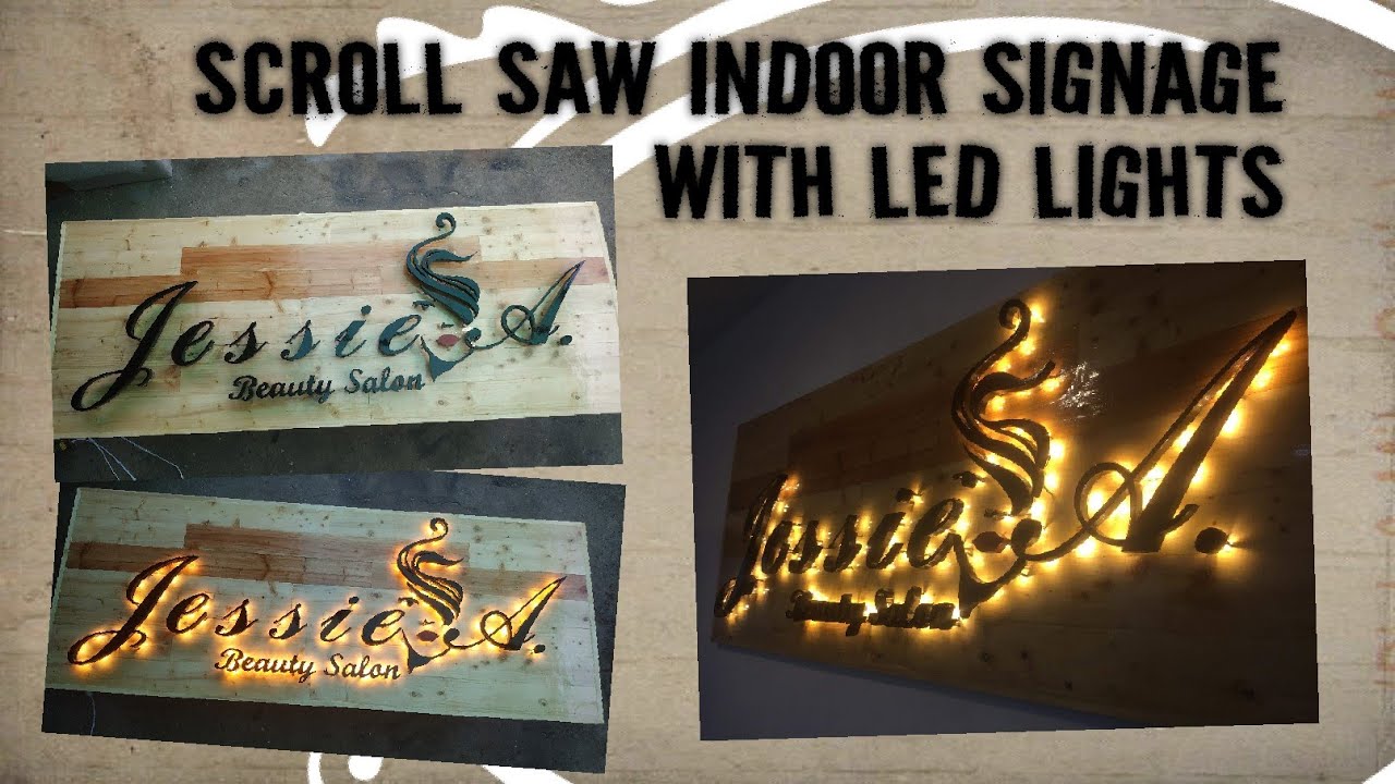DIY Indoor signage with LED Light #MakitaScrollSaw - YouTube