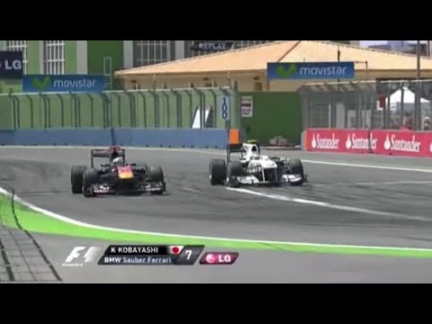 Kamui Kobayashi’s ridiculous last corner pass at Valencia!!
