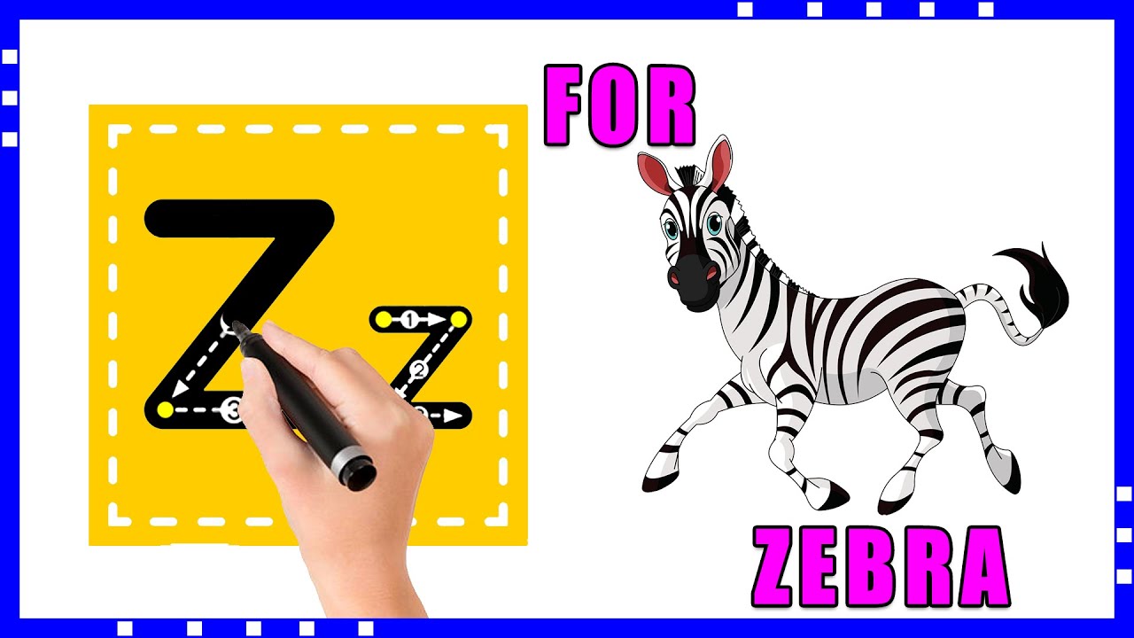 5 Words From Z | Tracing Letter Z | Educational Videos For Kids - YouTube