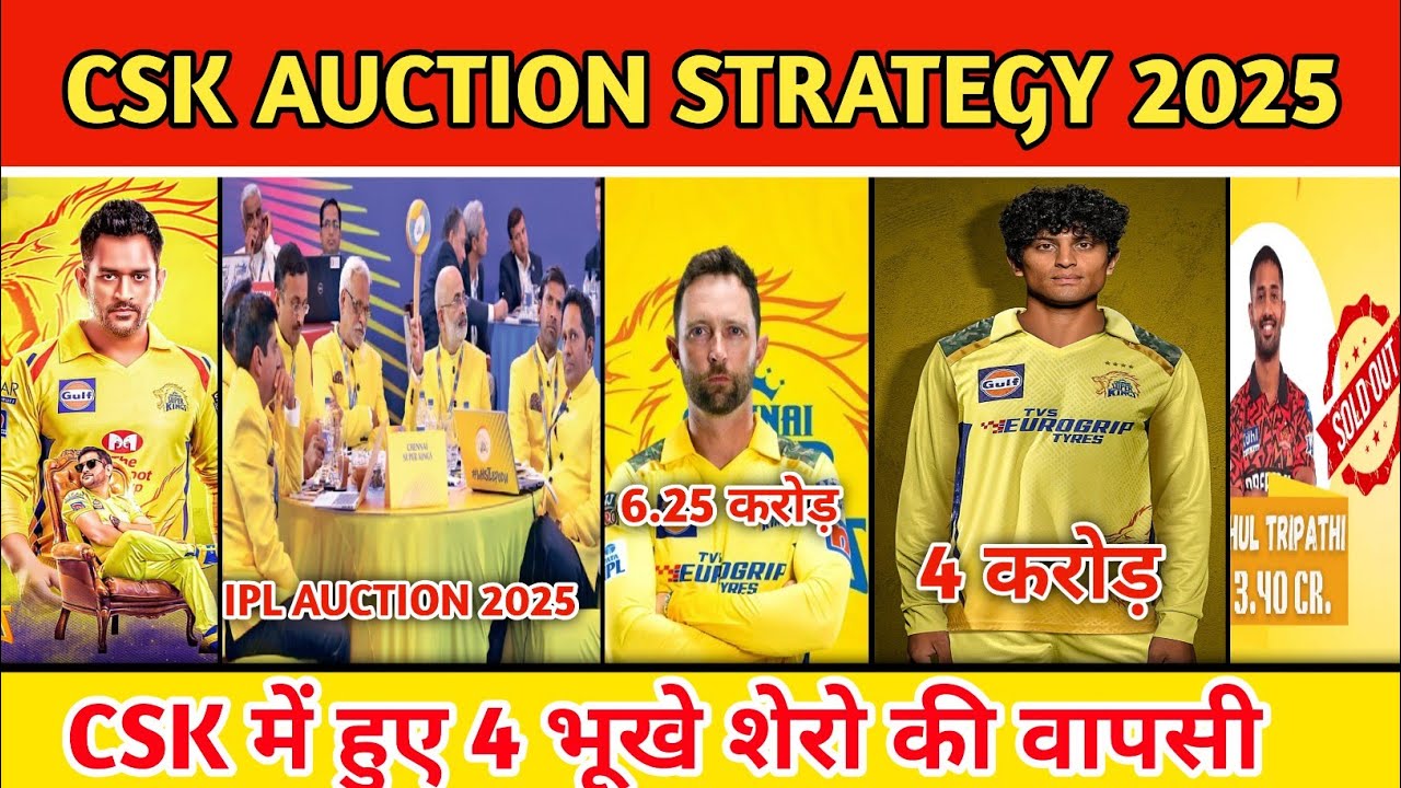 Csk Auction strategy 2025 | धोनी ने खरीदा 4 बड़े खिलाड़ी को | csk ...