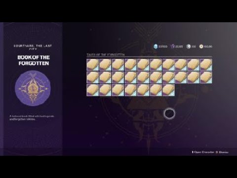 Destiny 2 Book of Forgotten Lore All 27 Pages - YouTube